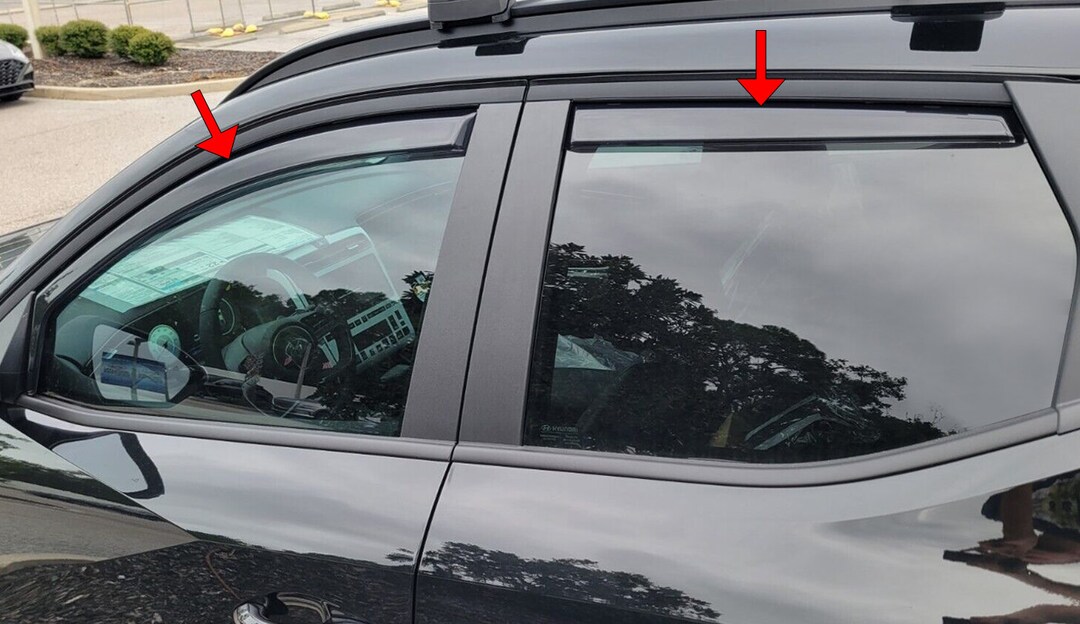 For 2022 2023 2024 Hyundai Santa Cruz Window Guard Wind Rain Visors In ...