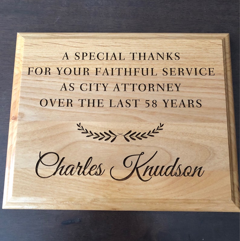 8 X 10 Laser Engraved Wood Plaque Custom Plaque - Etsy