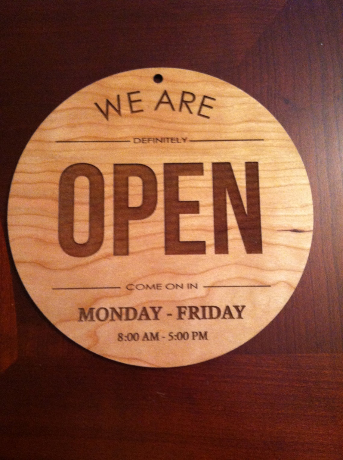 Laser Engraved Custom Open/ Closed business Sign cusom order | Etsy
