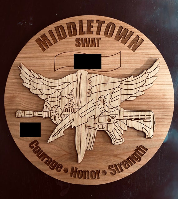Laser Engraved SWAT Custom Designed Sign Custom Wood Signs | Etsy