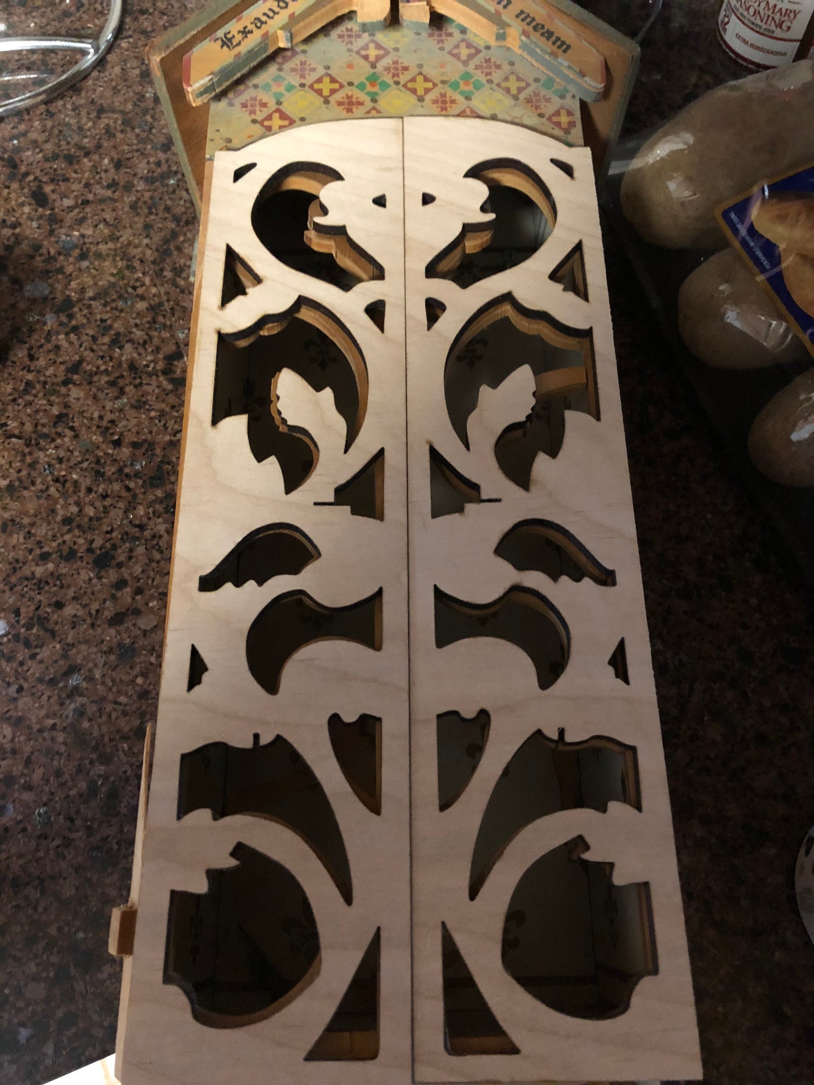 Square Design Fretwork Wall Hanging Wooden Squares Wall - Etsy