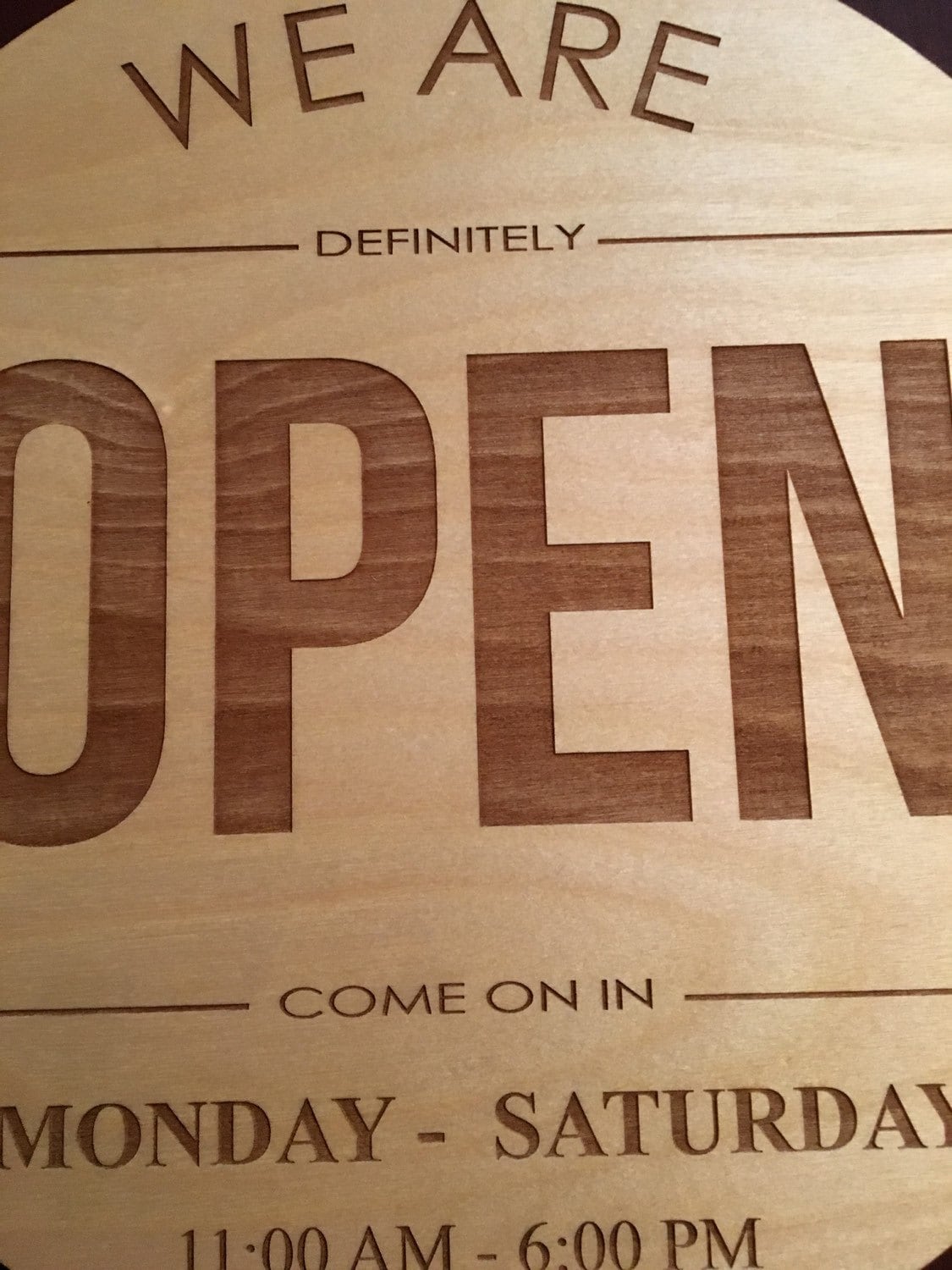 Laser Engraved Custom Open Business Sign - Etsy