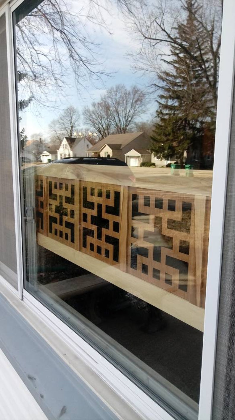 Square Design Fretwork Wall Hanging Wooden Squares Wall - Etsy