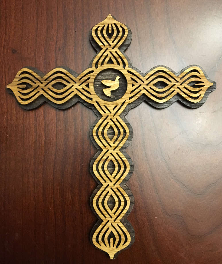 Laser Cut Wood Modern Cross/ Cross With Dove Design/fretwork - Etsy Israel