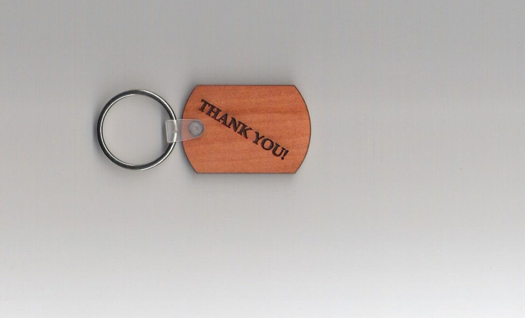 Laser Engraved Cherry Thank You! Key Ring - Etsy