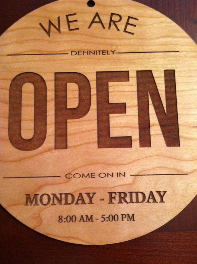 Laser Engraved Custom Open/ Closed Business Sign - Etsy