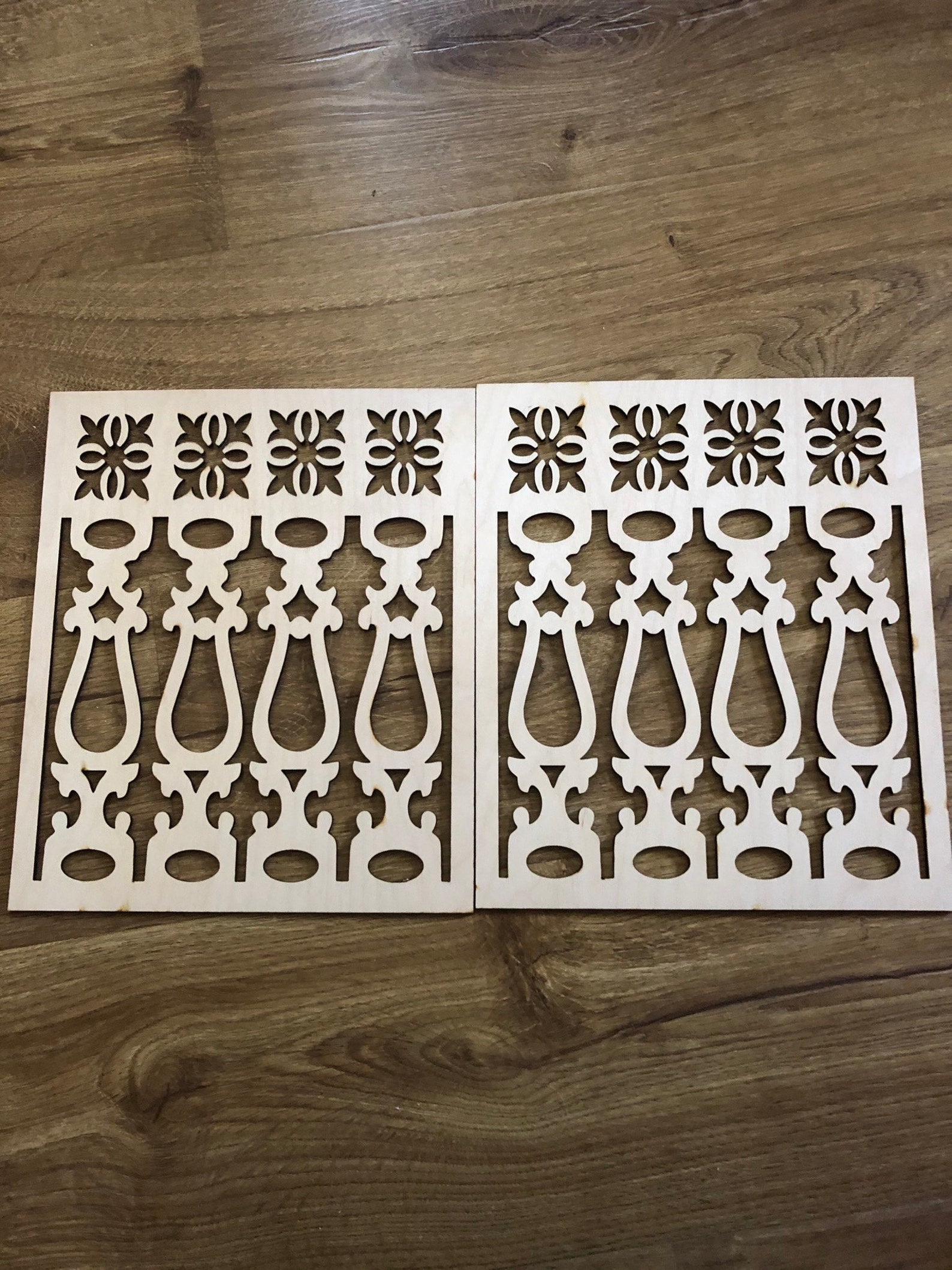 Square Design Fretwork Wall Hanging, Wooden Squares, Wall Decoration ...
