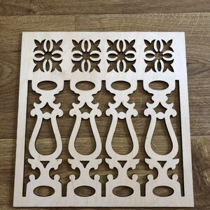 Square Design Fretwork Wall Hanging, Wooden Squares, Wall Decoration ...