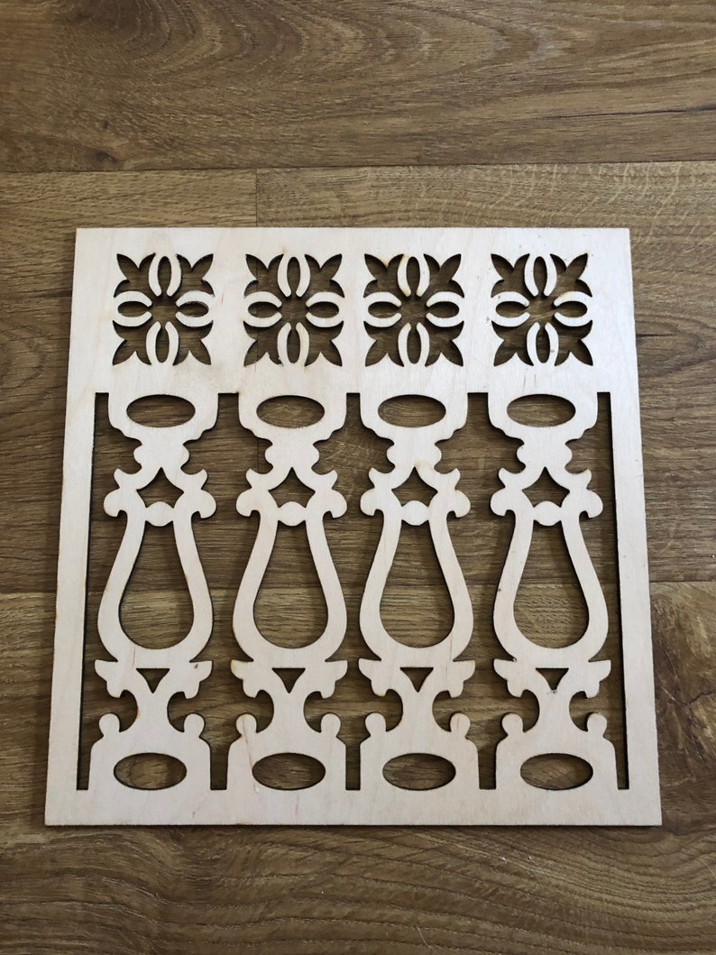 Square Design Fretwork Wall Hanging Wooden Squares Wall - Etsy