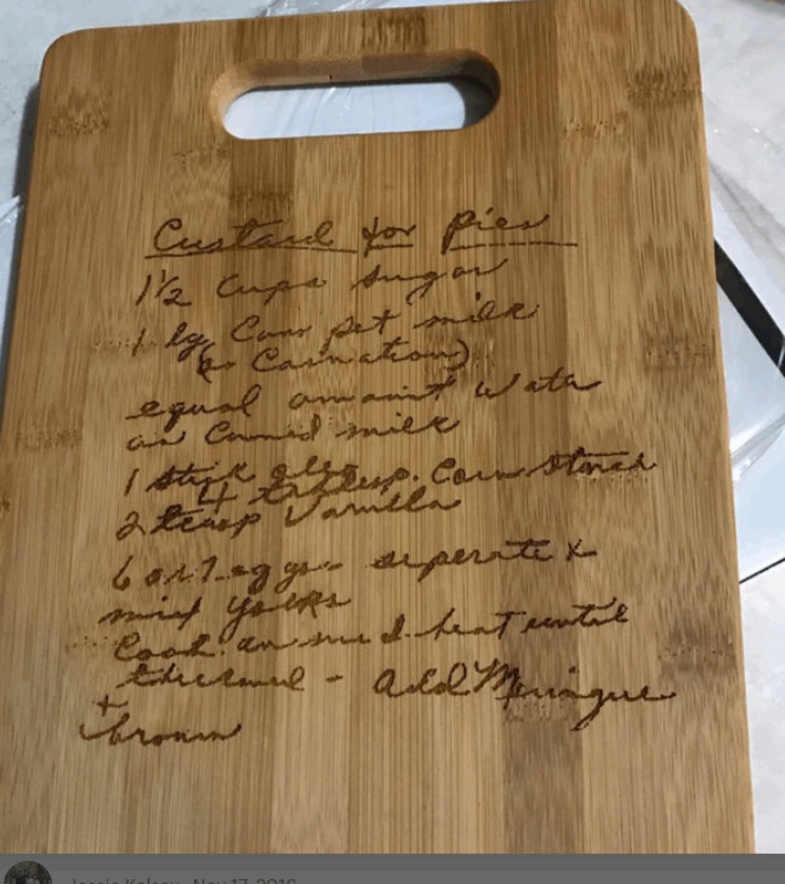 Personalized Bamboo 8 X 11 Custom Recipe Cutting Board - Etsy