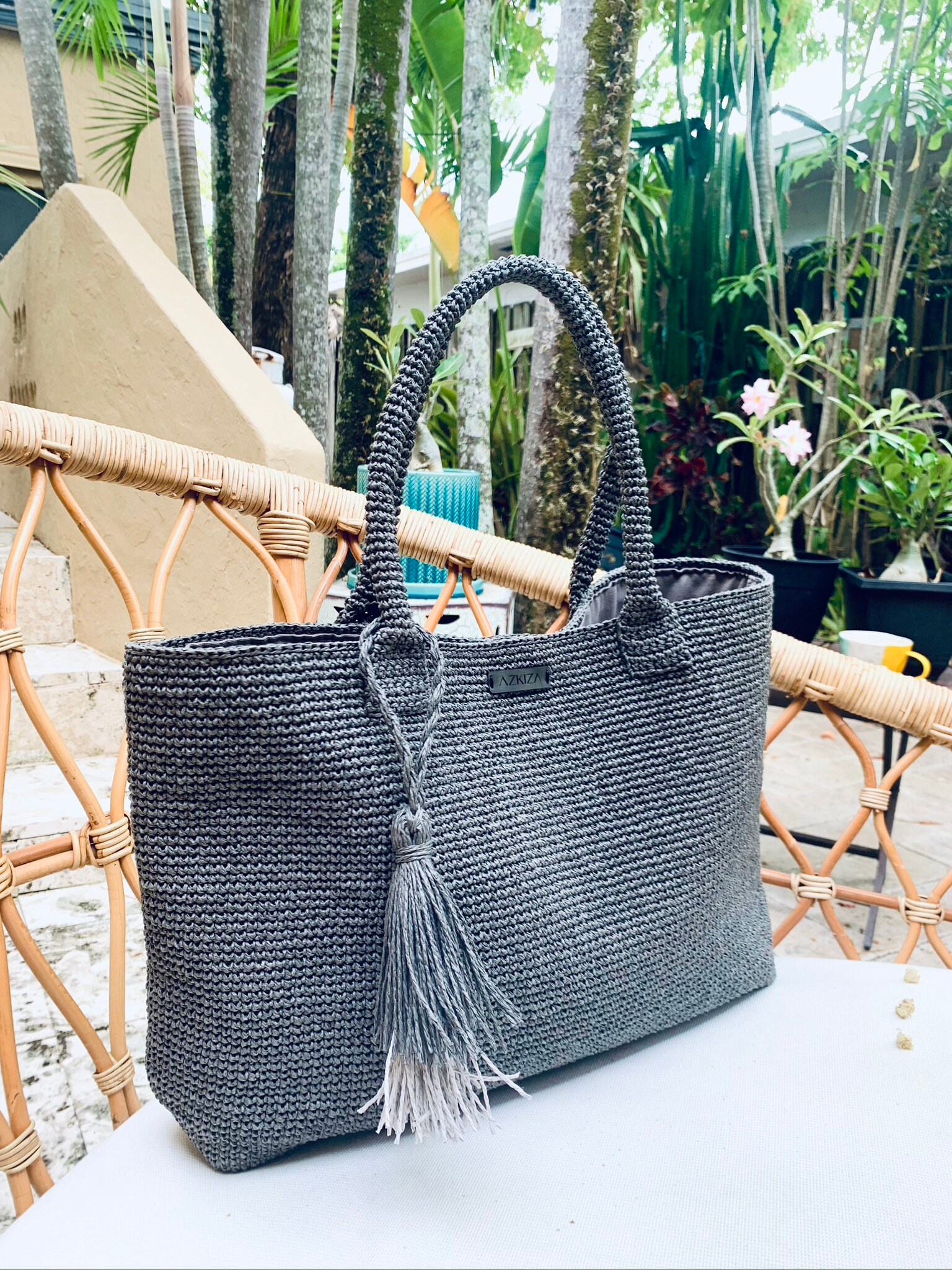Summer Tote Bag, Crochet Beach Bag, Raffia Beach Bag, Casual Shoulder ...
