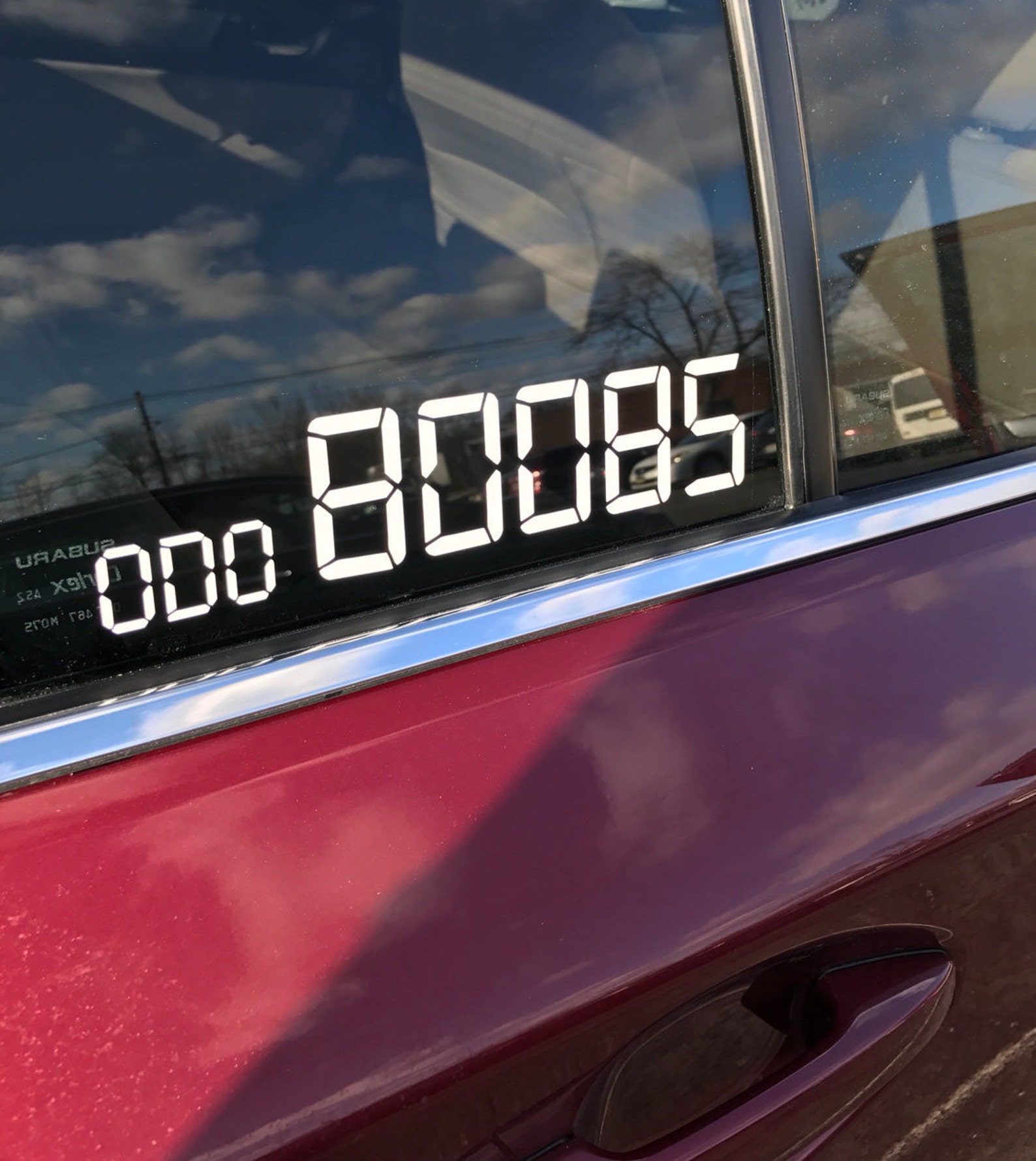 80085 odometer reading decal | Etsy
