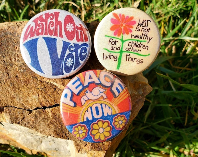 Vintage Style Protest Pins - Etsy
