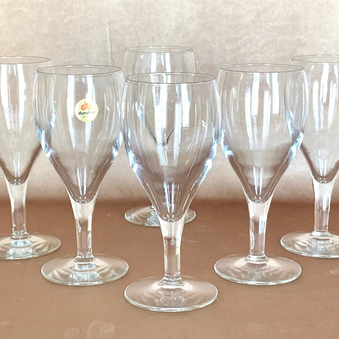 Mid Century Tulip Shape Wine/champagne Glasses, Teardrop Wedding ...