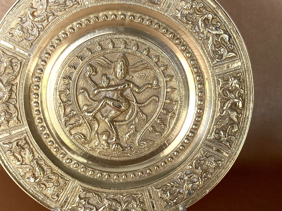 Solid Brass Shiva Wall Display Plate Hindu Goddess Gold - Etsy Ireland