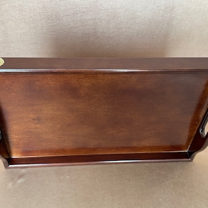 Large Bombay Co Wood Tray With Handles and Brass Corners | Etsy