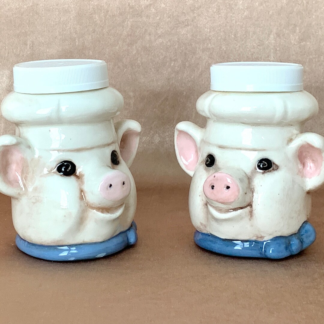 Mid Cen Figural Pig Head "chef" Salt and Pepper Shakers, Farmhouse ...