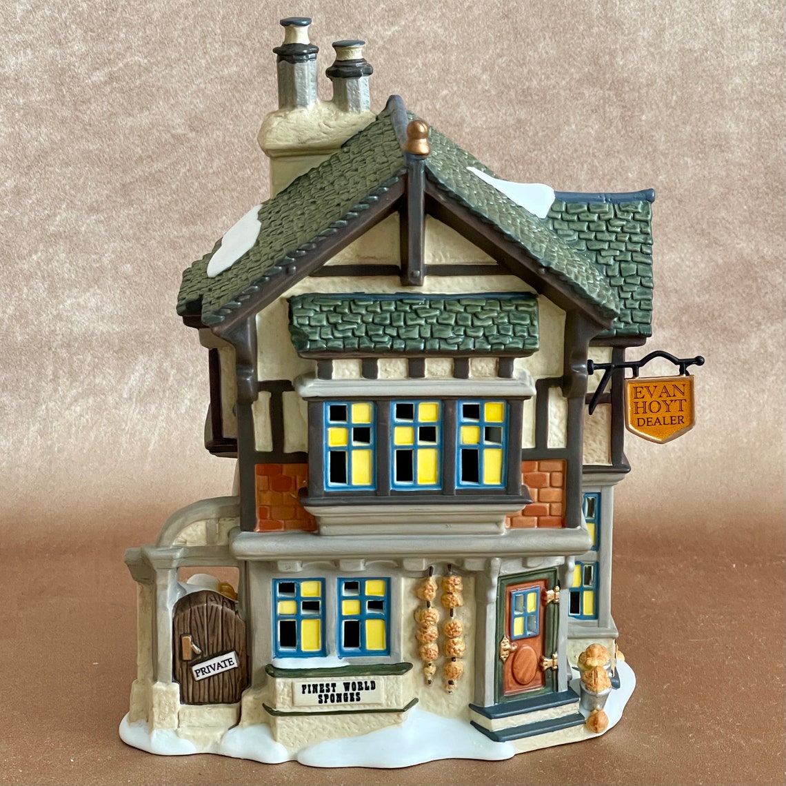 Dept 56 Dickens Village: Evan Hoyt Sponge Dealer Light up House - Etsy