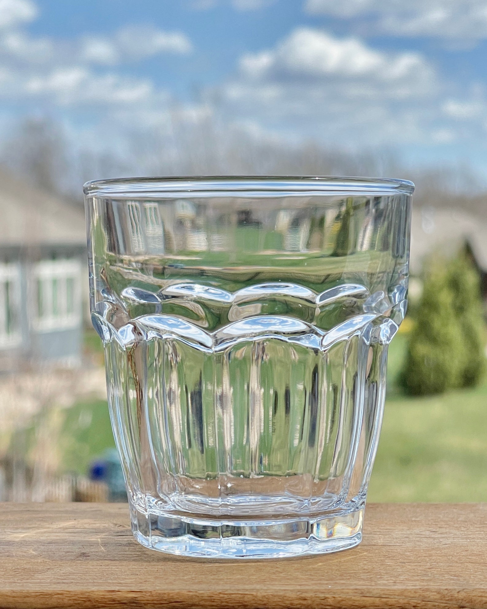 Six Bormioli Stackable Clear Juice Glasses, Half Panel Short Whiskey ...