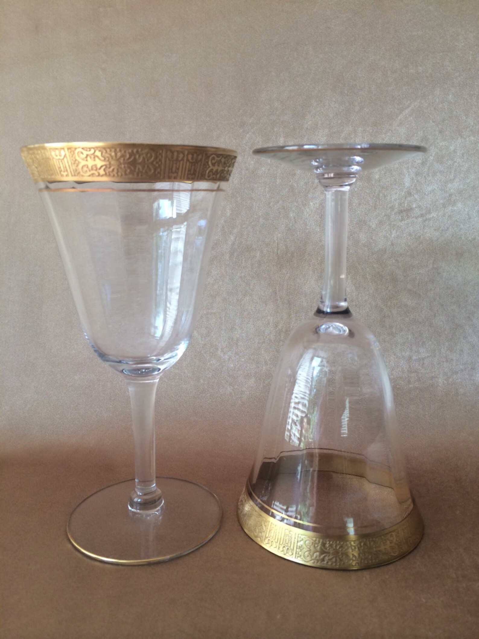Gold Trim Wine Glass Tiffin Franciscan Tiffin Minton Optic Etsy