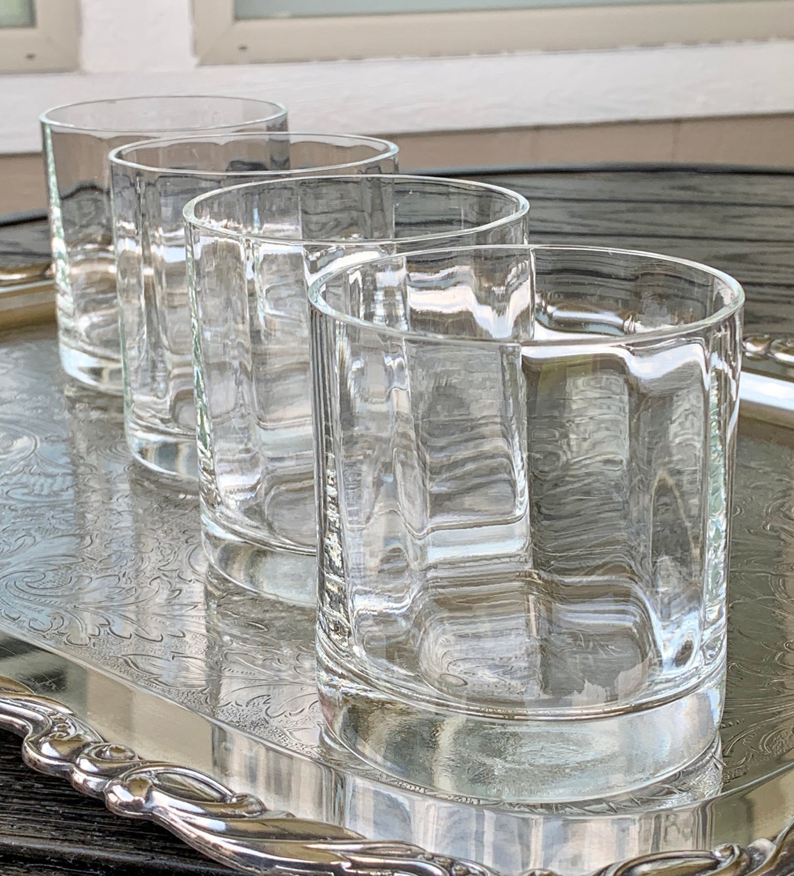 Vintage Optic Crystal On the Rocks Double Old | Etsy