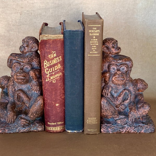 Monkey Bookends - Etsy