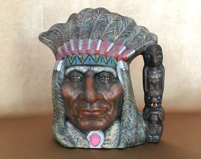 Native American Ceramic Planter Pot, Indian Chief Bust - Etsy