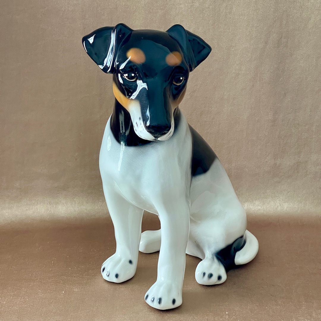 Large Hand Crafted Jack Russell Dog Statue Made in Italy, Hand Painted ...