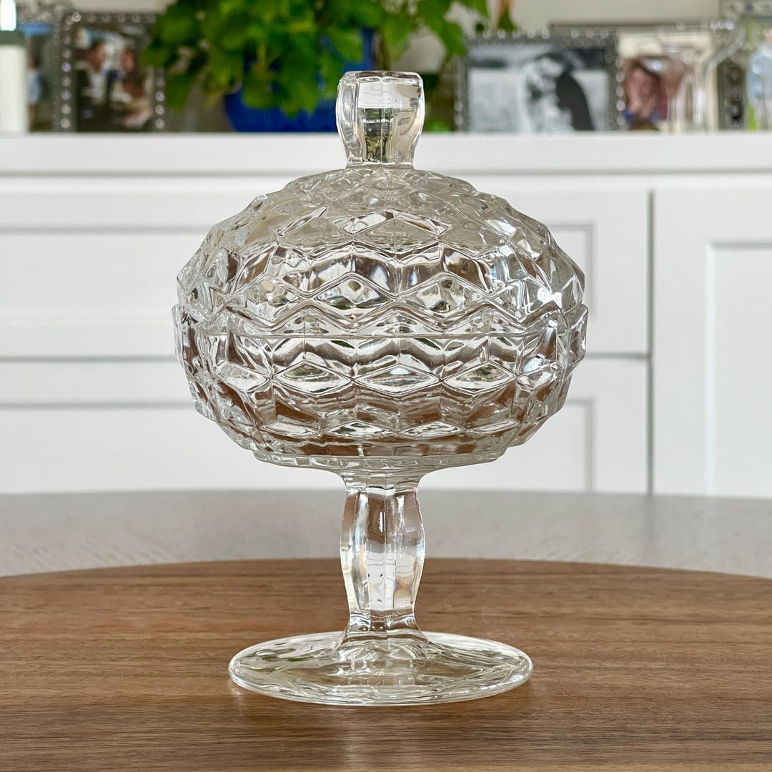 Vintage Fostoria American Clear Jam and Jelly Lidded Compote, Clear ...