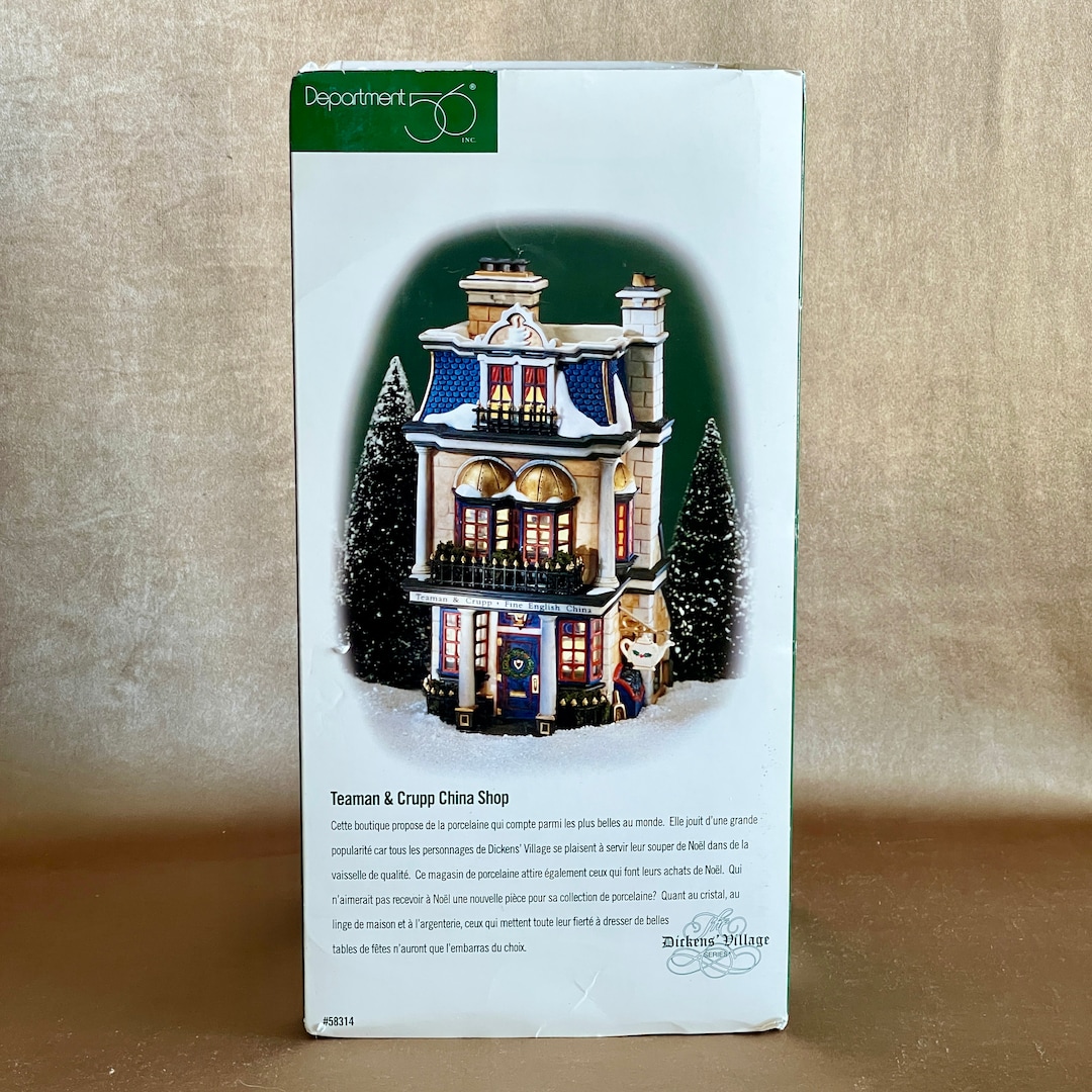 Dickens Village Teaman & Crupp China Shop, Dept 56 Vintage Holiday ...