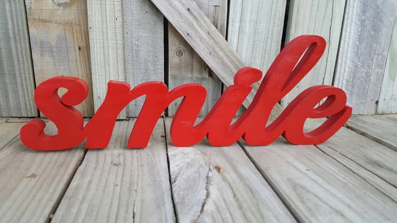 Wood Smile Sign - Etsy