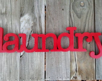 Wooden Laundry Sign | Etsy