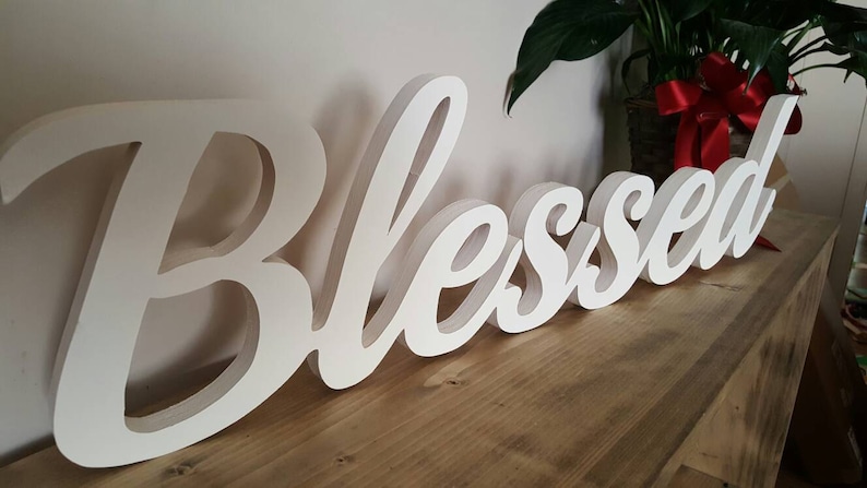 Wooden blessed sign wall hanginghome decorwall decor | Etsy
