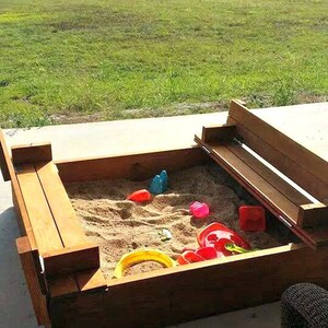 Sand Box With Coversandbox Wooden Sand Box - Etsy