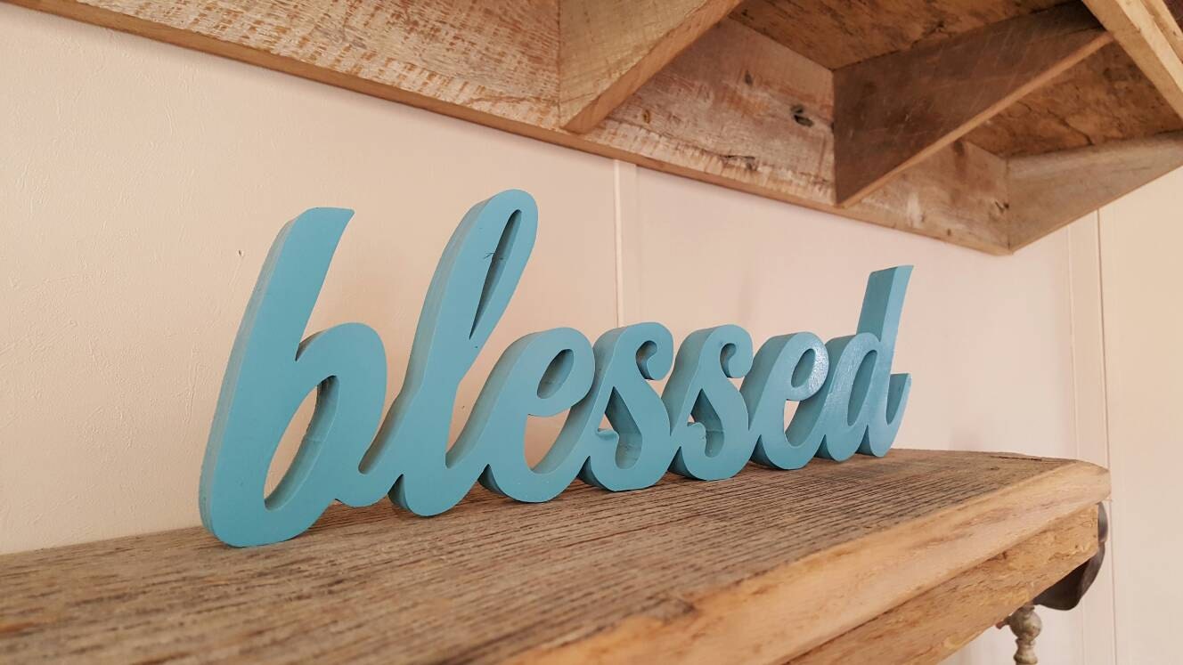 Wooden Blessed Sign | Etsy
