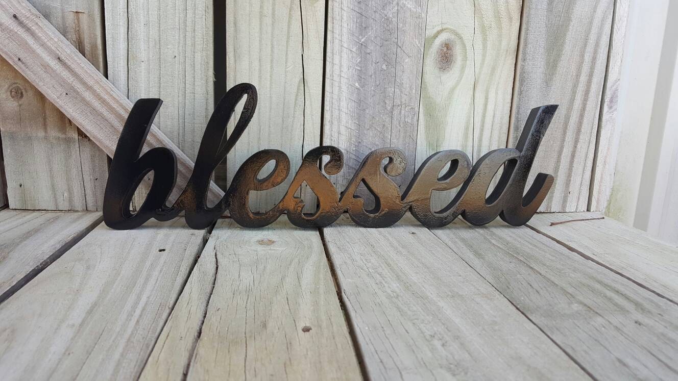 Wooden Blessed Sign | Etsy