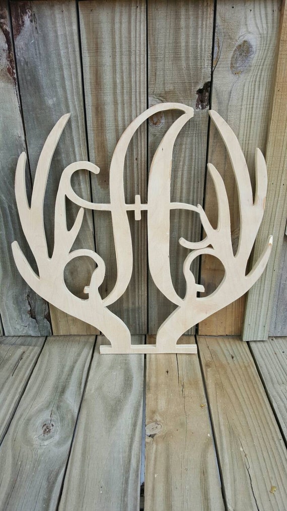 18 Monogram Letters Deer Antlersdeer Antler Door | Etsy