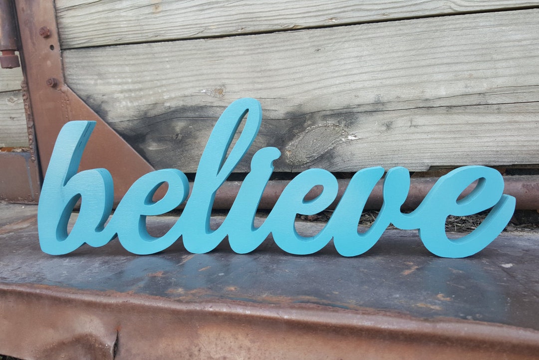 Believe Wooden Sign - Etsy