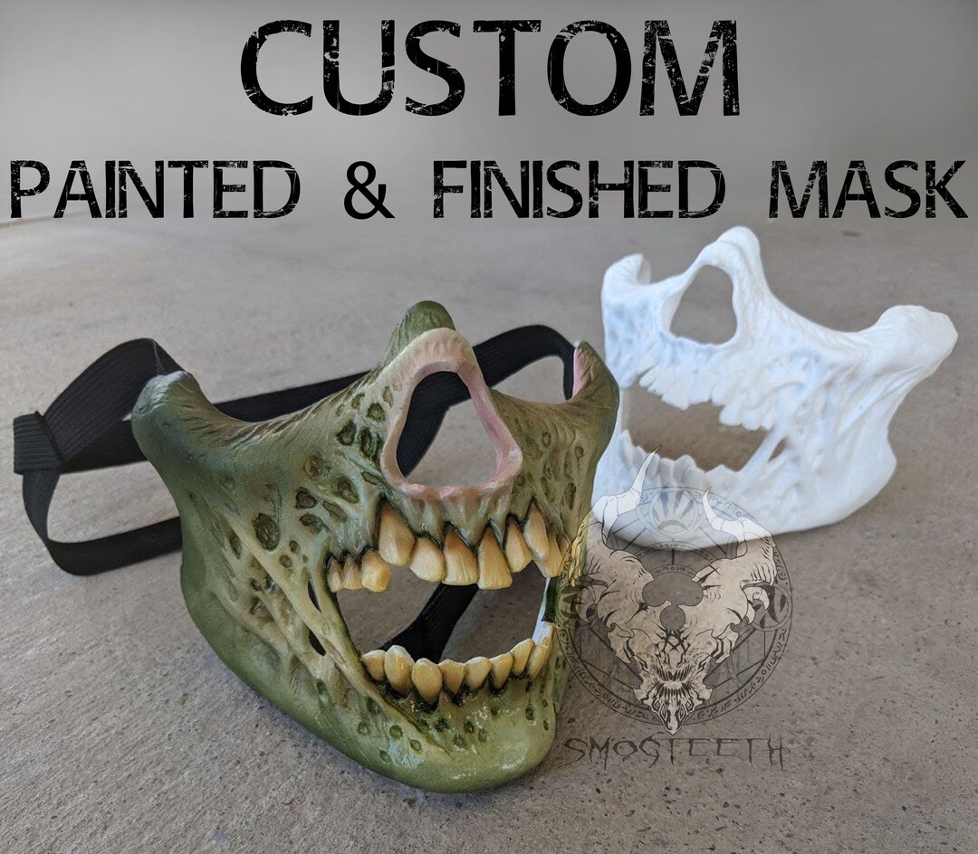 CUSTOM Painted and Finished Half Mask - Etsy