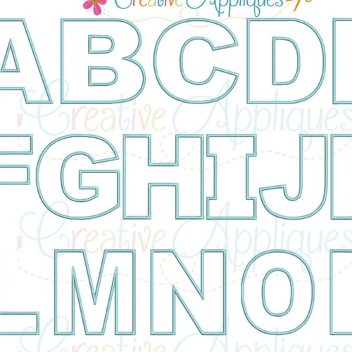 Manatee Applique Alphabet Letter Set A-Z Applique Machine - Etsy