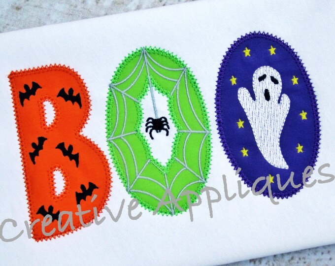 Boo Halloween Digital Machine Embroidery Applique Design 4 - Etsy