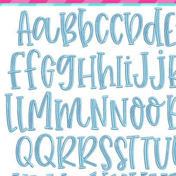 Large Embroidery Font - Etsy