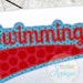 Swimming Applique Digital Machine Embroidery Applique Design 6 Sizes ...