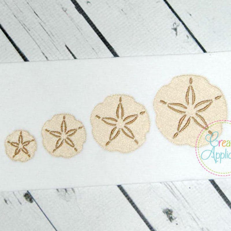 Seashell Embroidery Sand Dollar - Etsy