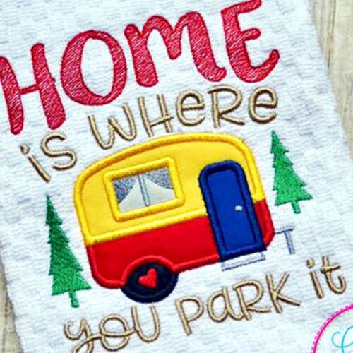 RV Camper Applique Machine Embroidery Digital Design Trailer - Etsy