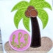 Palm Tree Monogram Digital Machine Embroidery Applique Design 4 Sizes ...