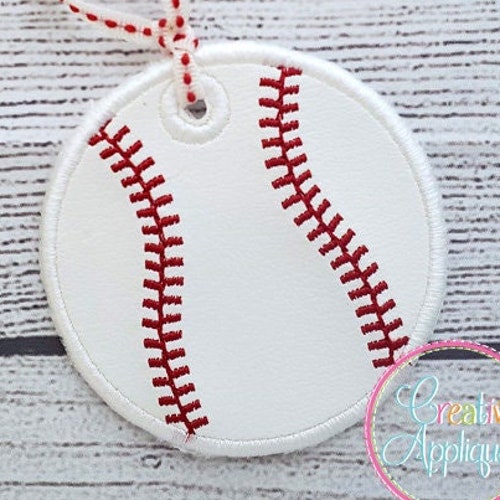 Baseball Bag Tag in the Hoop Applique Design 4 4.5 - Etsy