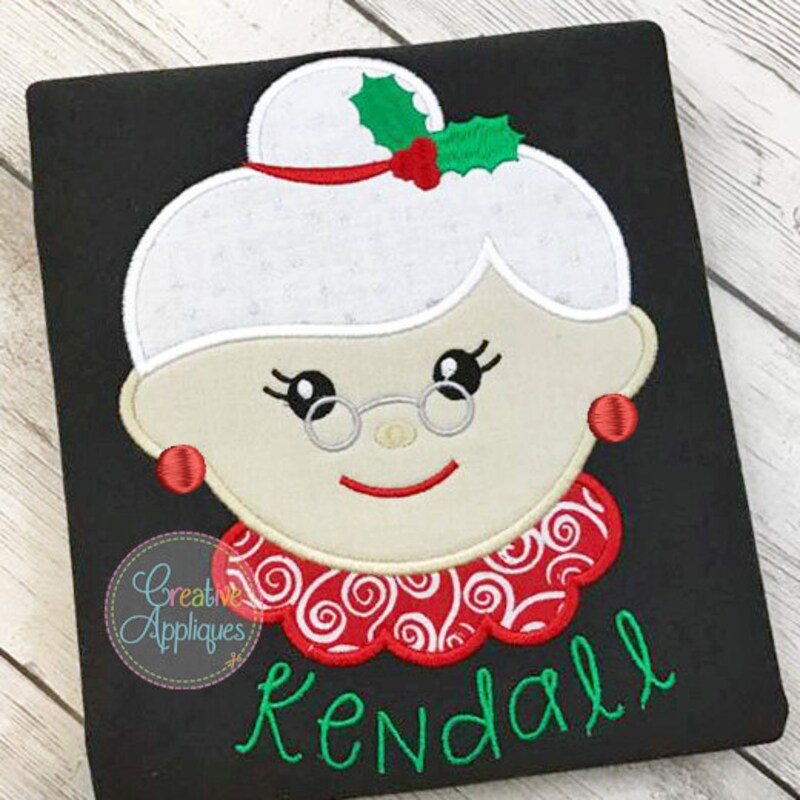 Mrs Claus Face - Etsy