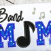 Band Mom Music Note Digital Machine Embroidery Applique Design 4 Size ...