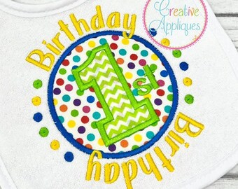 My 1st Birthday Machine Embroidery Applique - Etsy